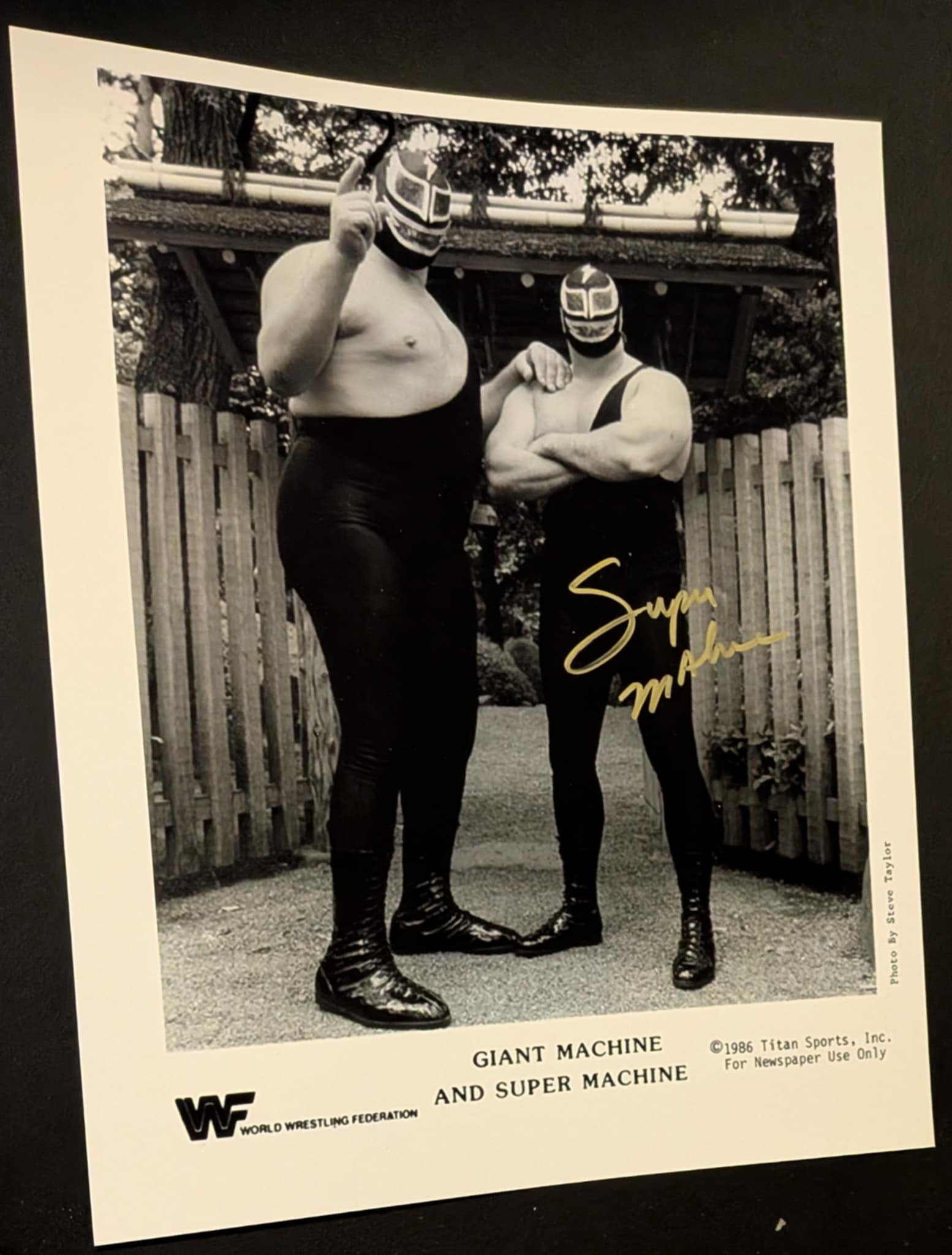Super Machine (Masked Superstar) Pose 1 Signed Photo COA – The ...