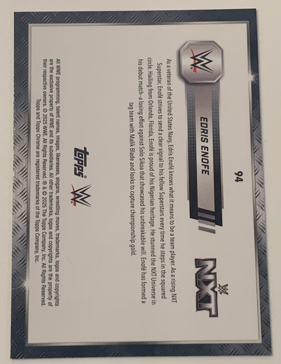 Edris Enofe 2025 WWE NXT Topps Chrome Green & Black Refractor Card ...