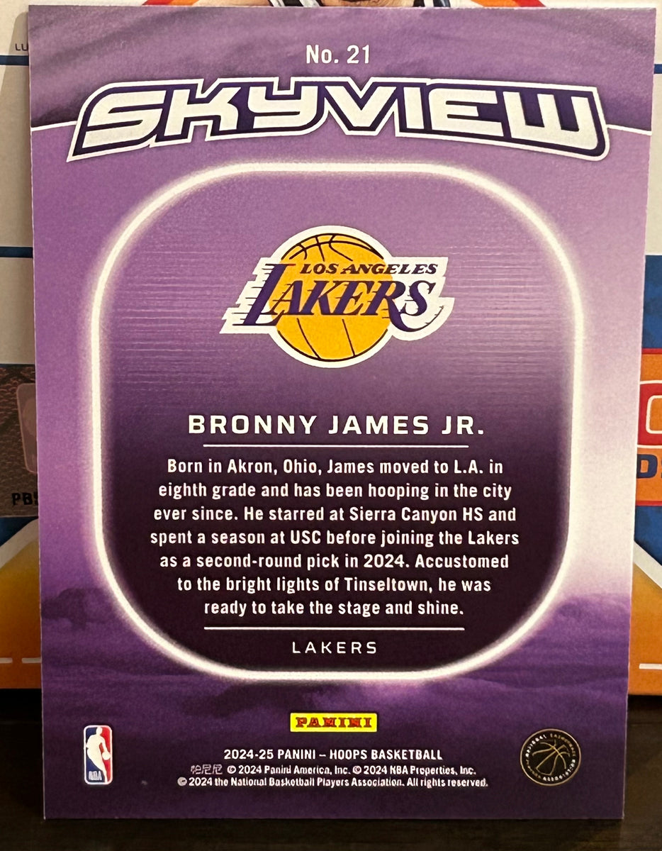 Brony James 2024-25 Panini Hoops “Skyview” Insert ROOKIE Card LA Laker ...
