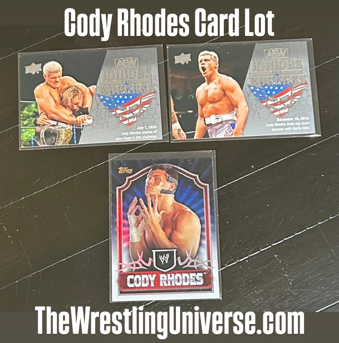 * Cody Rhodes WWE Card Lot (3 Different Cards) – The Wrestling Universe