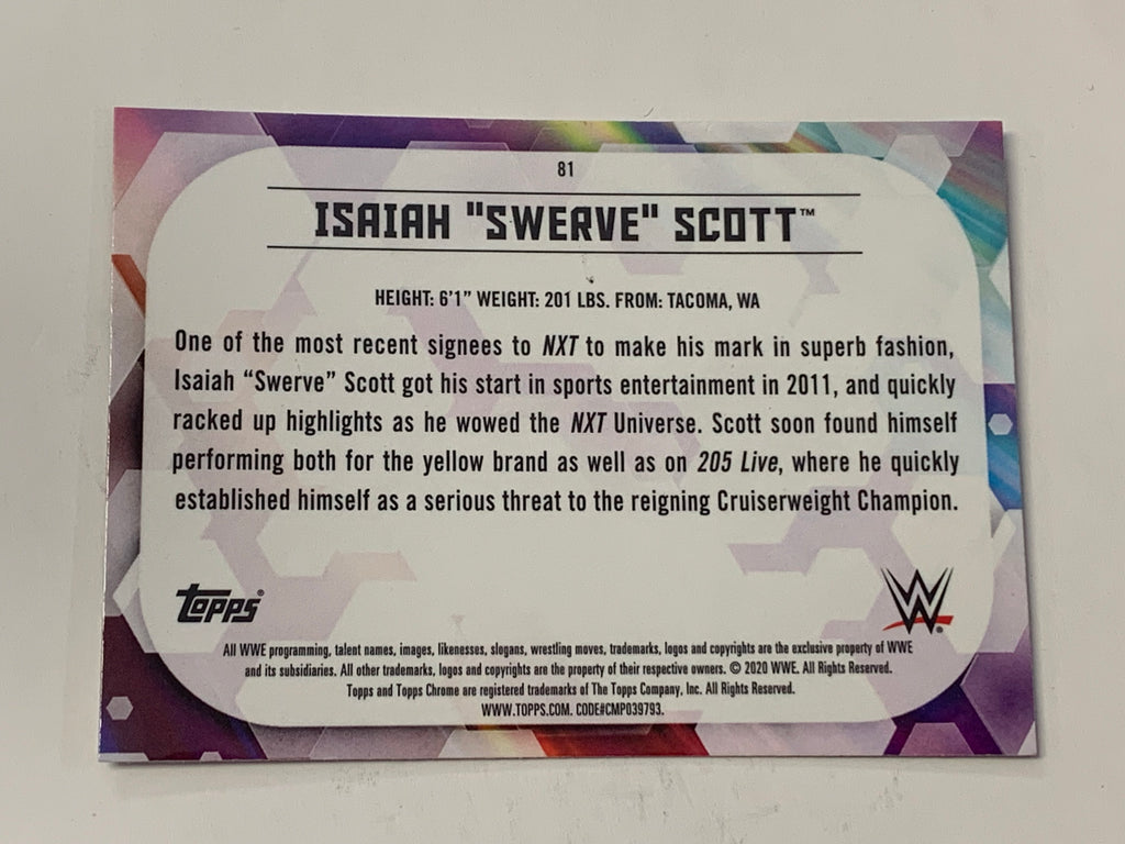 Swerve Strickland 2020 WWE NXT Topps Chrome ROOKIE X-Fractor Card AEW ...