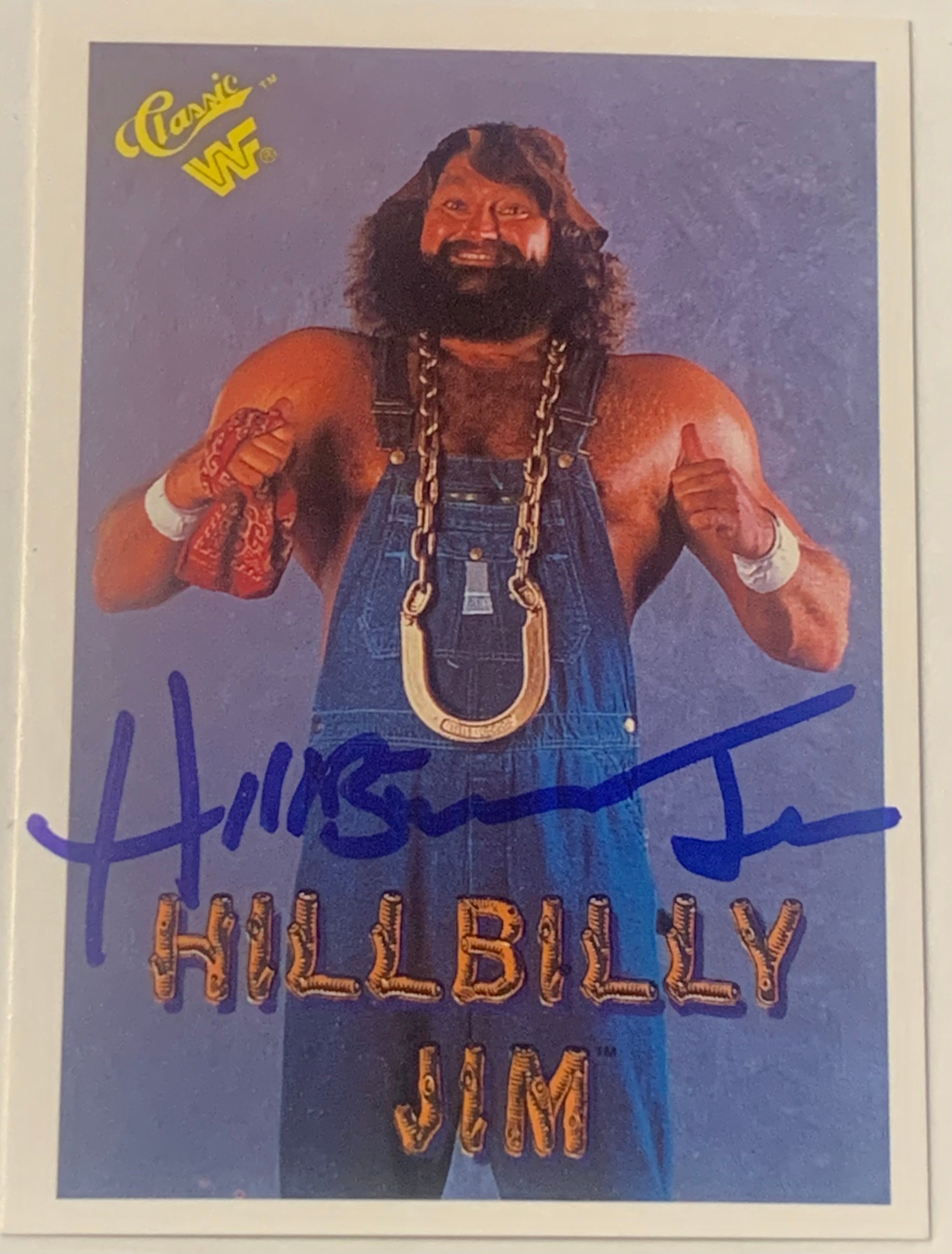 Hillbilly Jim 1990 WWE Classic SIGNED Card COA – The Wrestling Universe