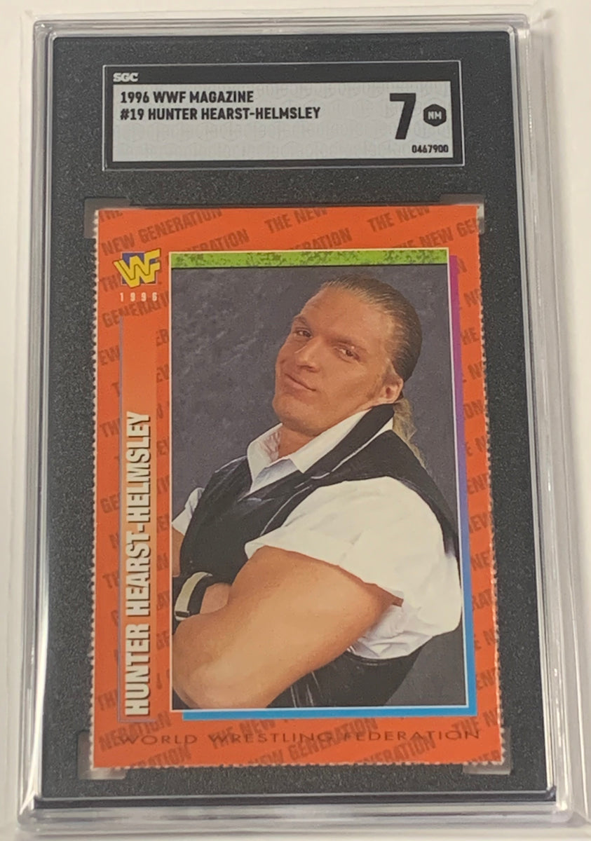 Hunter Hearst Helmsley aka Triple H 1996 WWF WWE Magazine Card Graded ...