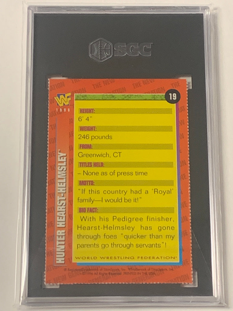 Hunter Hearst Helmsley aka Triple H 1996 WWF WWE Magazine Card Graded ...