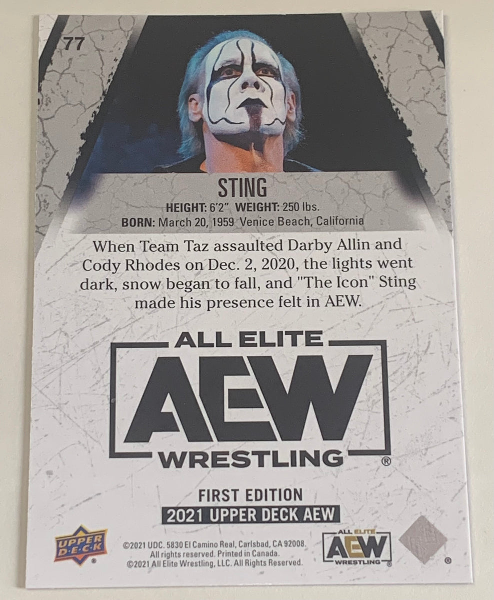 Sting AEW 2021 UD Upper Deck SILVER PYRO Card!!!! – The Wrestling Universe