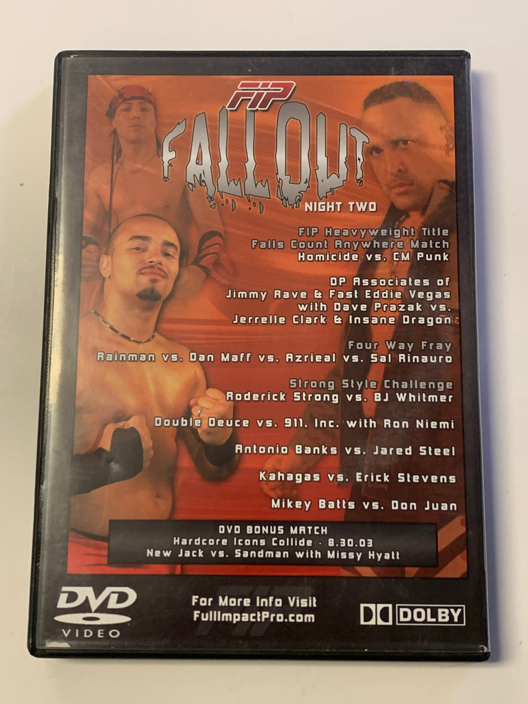 FIP (Full Impact Pro) Fallout Night Two 11/13/04 DVD Tampa, FL SIGNED ...