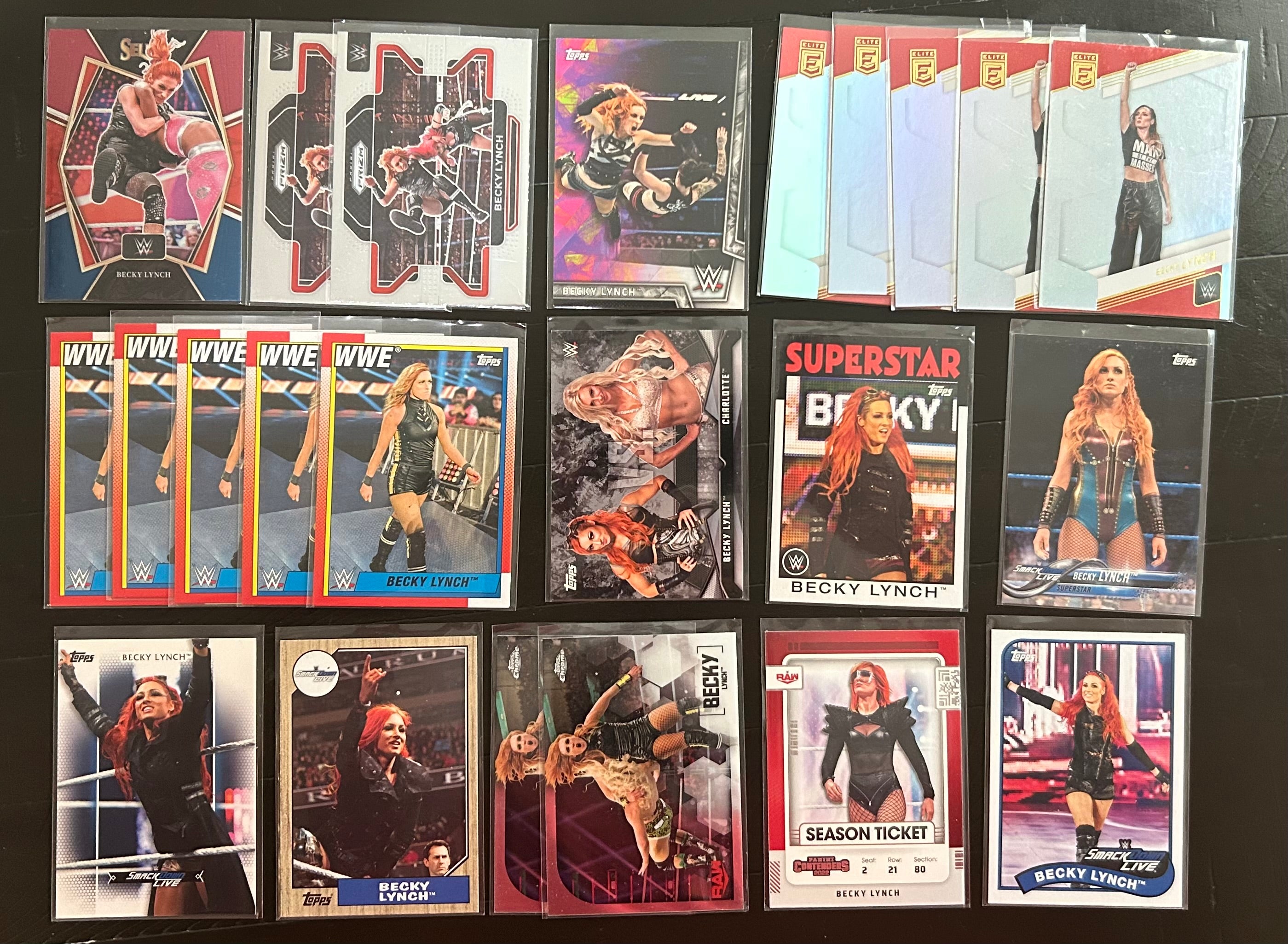 * Becky Lynch WWE Card Lot (23 Cards Total) – The Wrestling Universe
