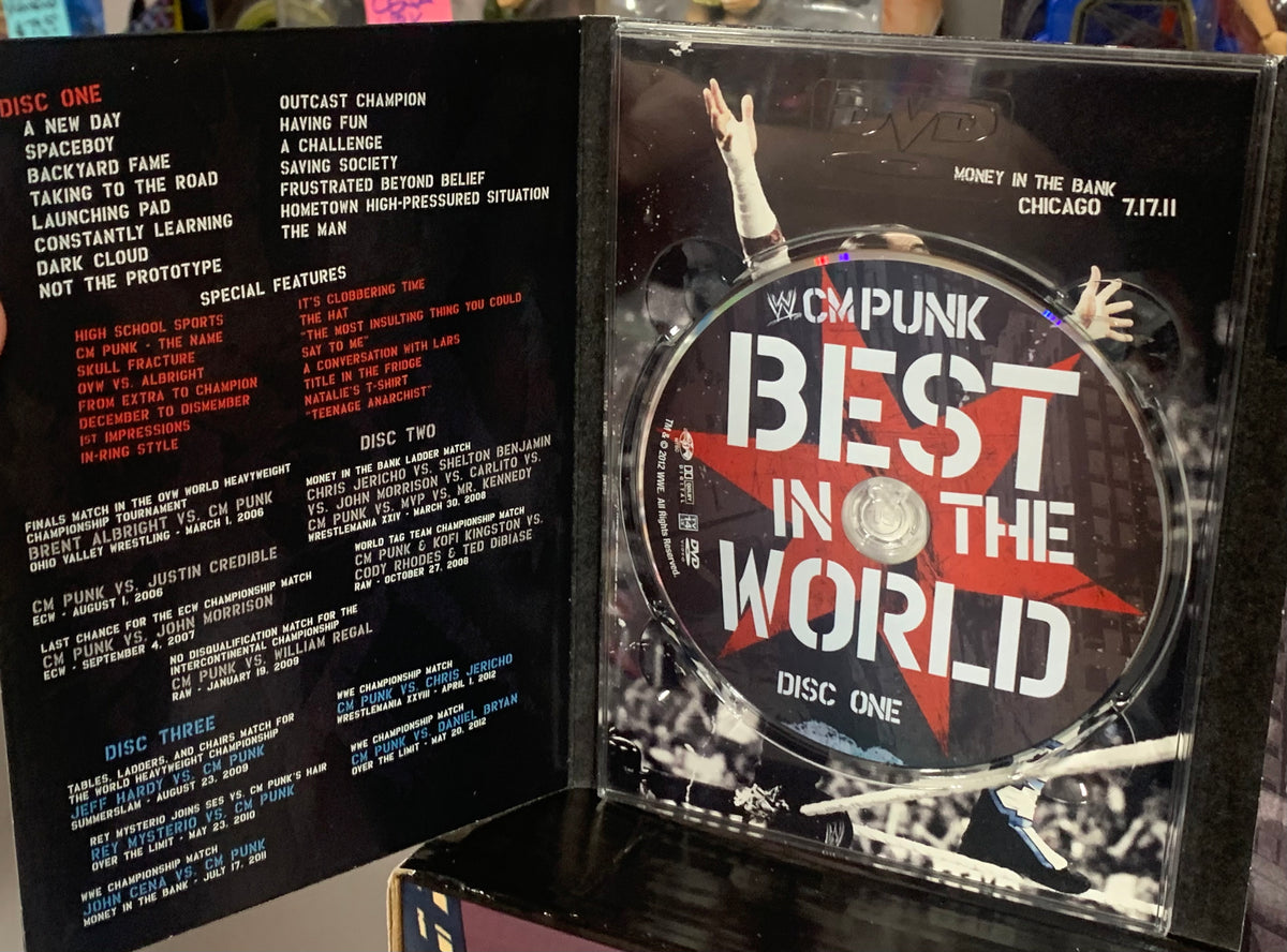 CM Punk DVD (3-Disc Set” Best in the World” (Jericho, Daniel Bryan, Je ...
