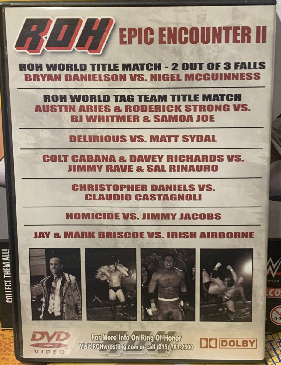ROH Ring of Honor DVD “Epic Encounter 2” 8/25/06 (Danielson, Samoa Joe ...