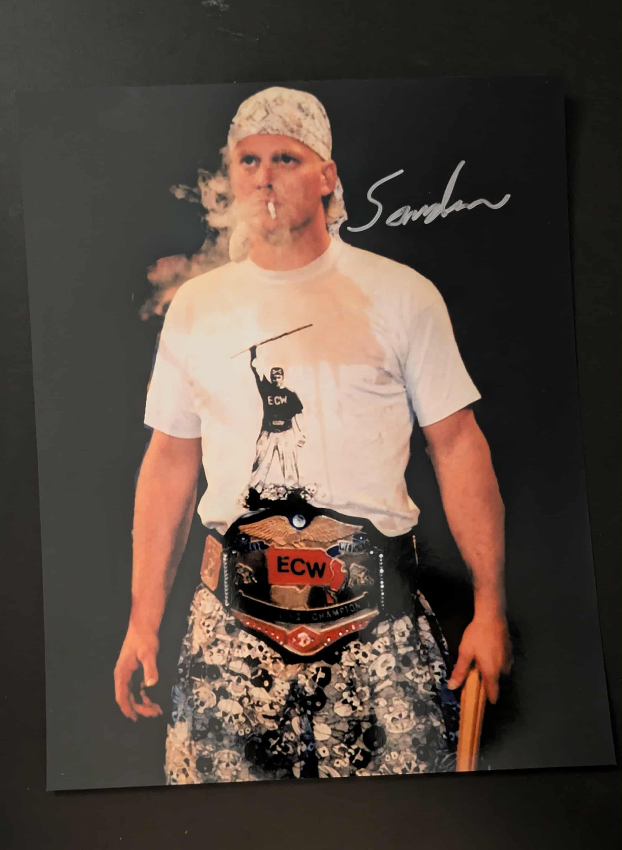 Sandman Pose 4 Signed Photo COA – The Wrestling Universe