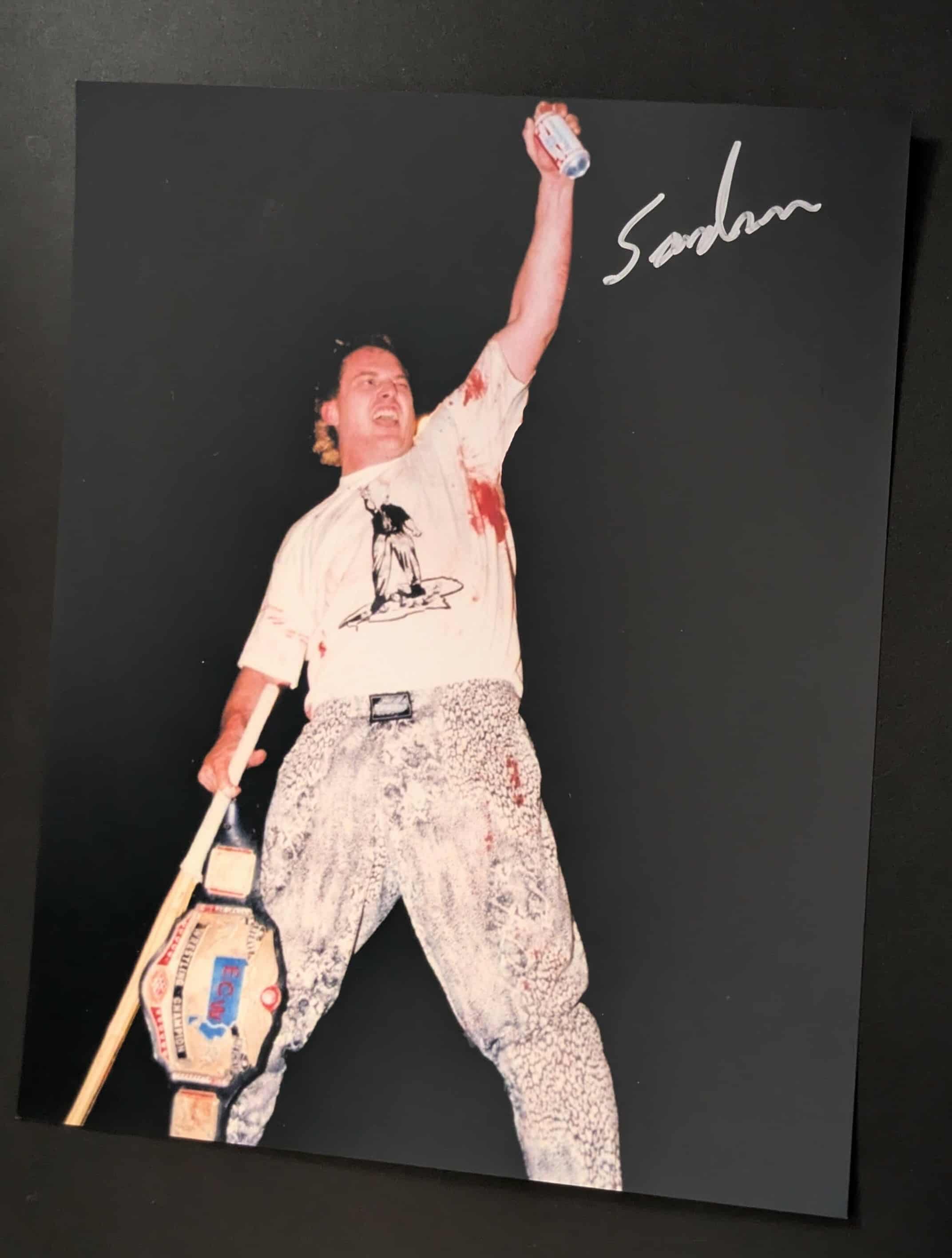 Sandman Pose 3 Signed Photo COA – The Wrestling Universe