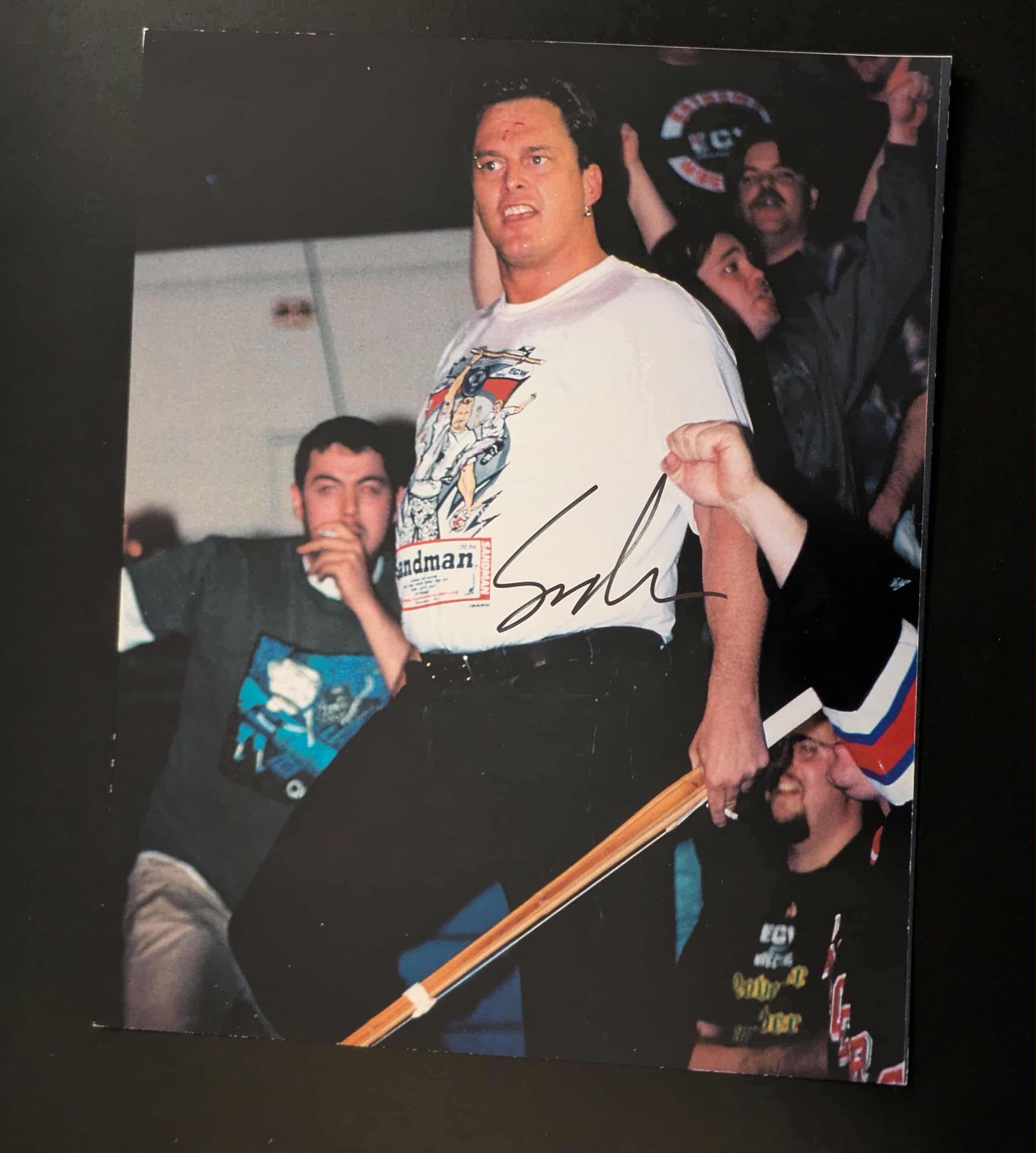 Sandman Pose 2 Signed Photo COA – The Wrestling Universe