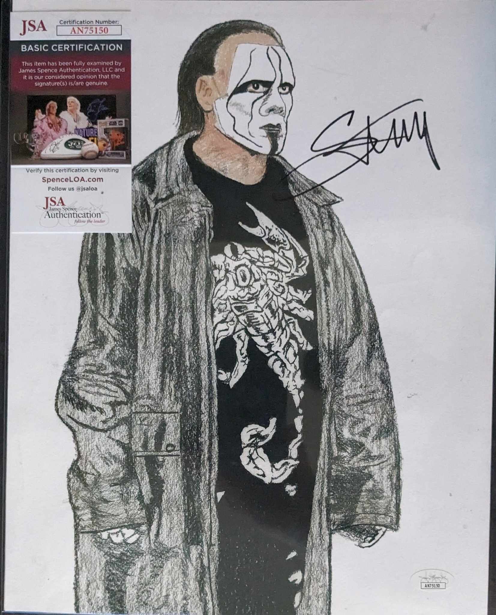 Sting 11x14 Signed Unique Art Photo JSA COA (w/Toploader) – The ...
