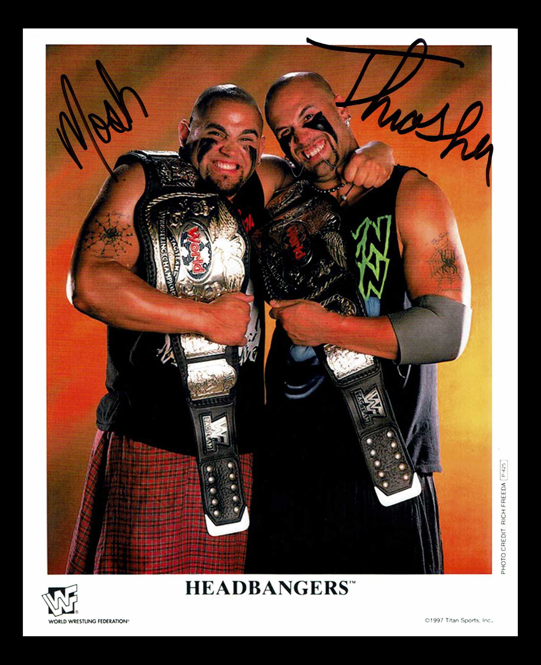 The Headbangers Pose 3 Signed Photo COA – The Wrestling Universe