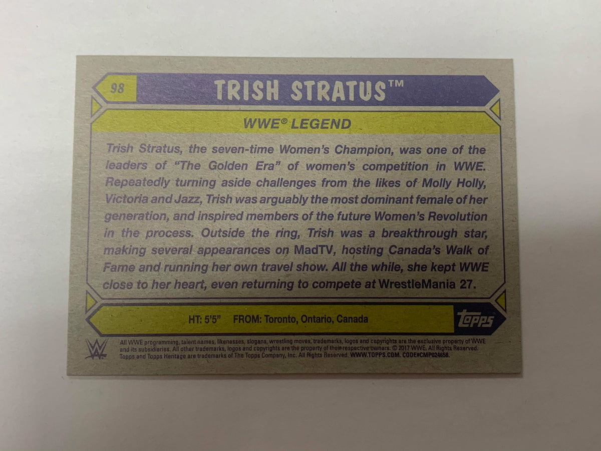 Trish Stratus 2017 Topps Heritage WWE Bronze Parallel Legend #98 – The ...