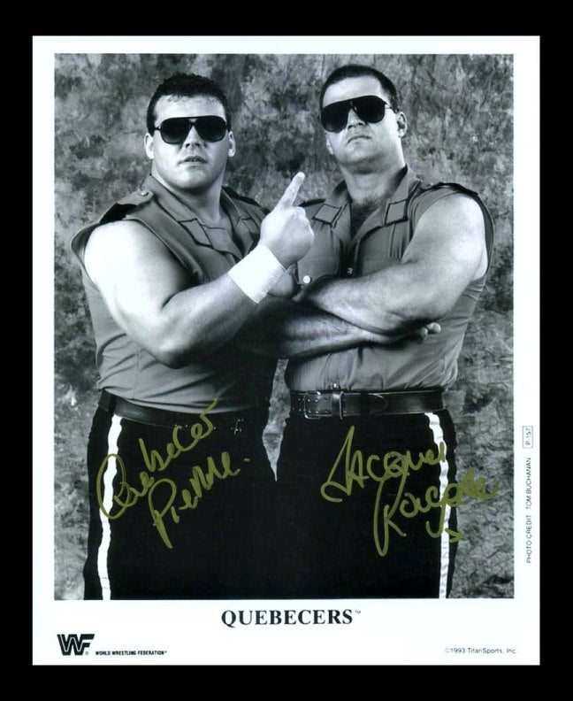 Quebecers (Jacques Rougeau & Pierre Carl Ouellet) Dual Signed Photo CO ...
