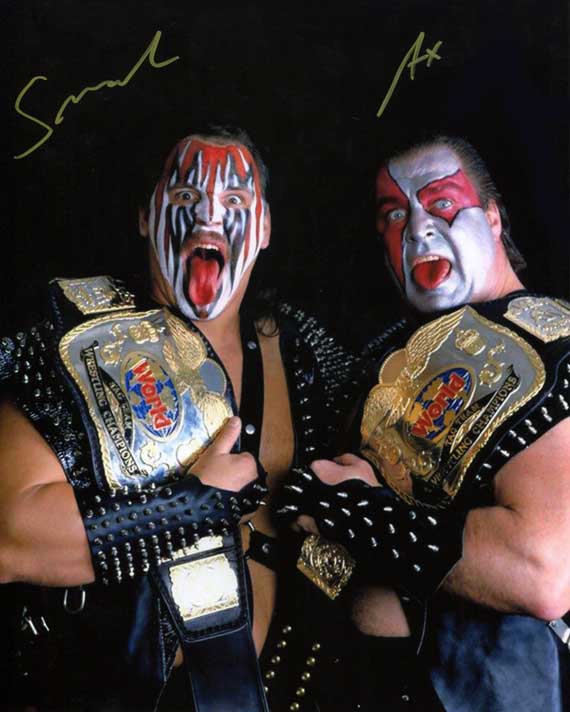 Demolition Ax & Smash Pose 4 (Silver or Gold Ink) Dual Signed Photo CO ...