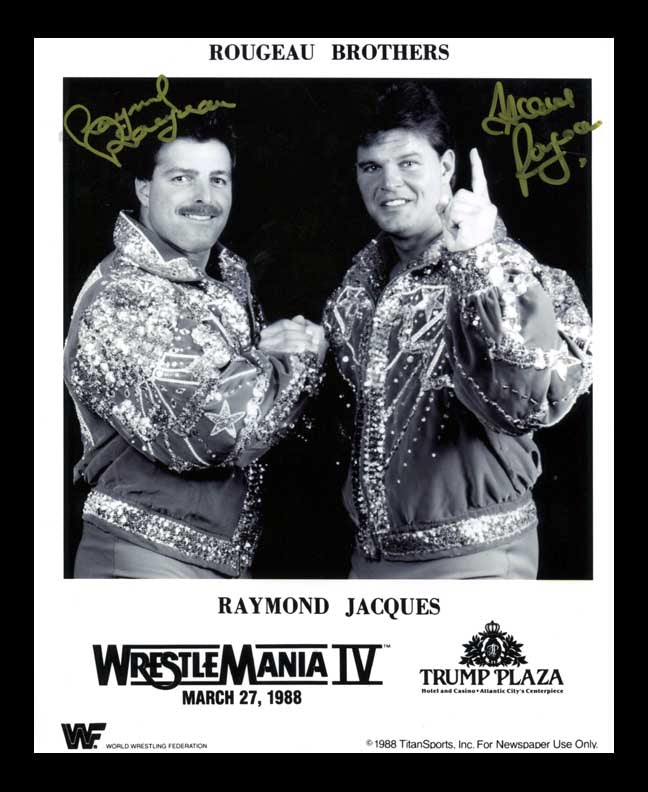 The Fabulous Rougeau Brothers (Jacques Raymond) Pose 1 Signed Photo CO ...