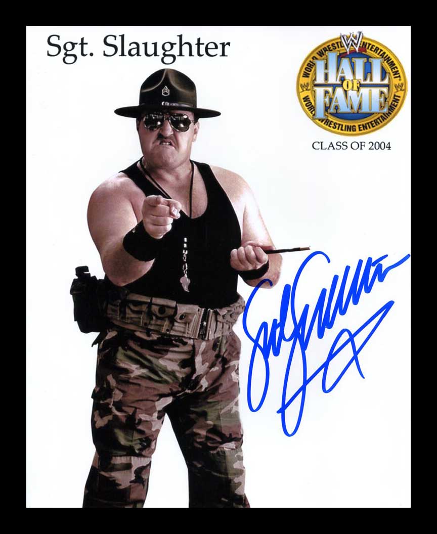 Sgt Slaughter Pose 2 Signed Photo COA – The Wrestling Universe